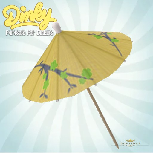 Second Life Marketplace Dinky Parasol For Dinkies Yellow Boxed Add